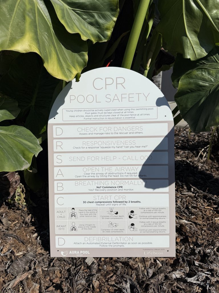 Sand - CPR Pool Safety Sign | Aura Pool Shop Sunshine Coast